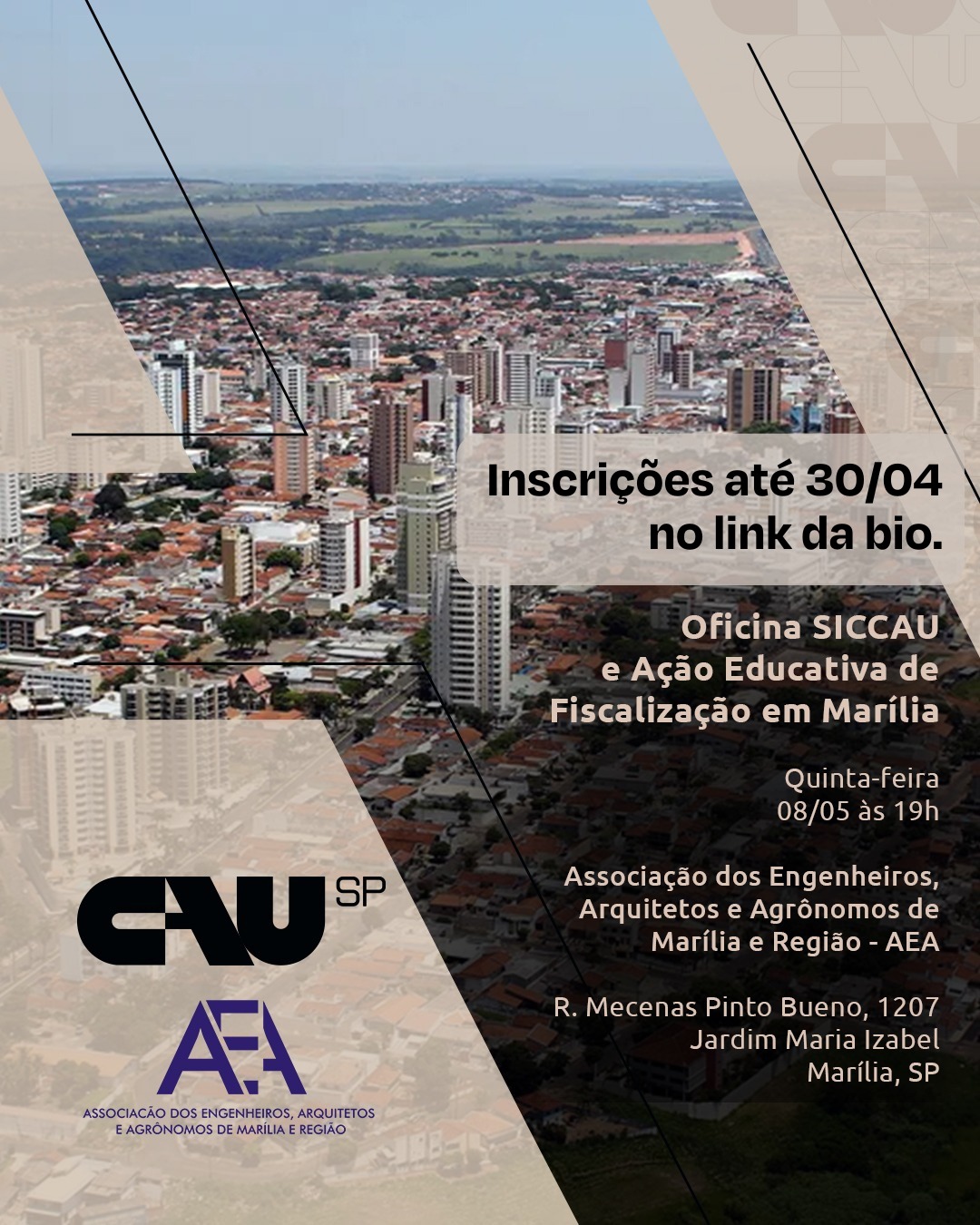 CAU-SP e AEA Marília oferecem oficina sobre SICCAU e fiscalização para ...